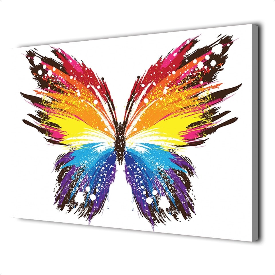 Tableau abstrait papillon • Tabloide