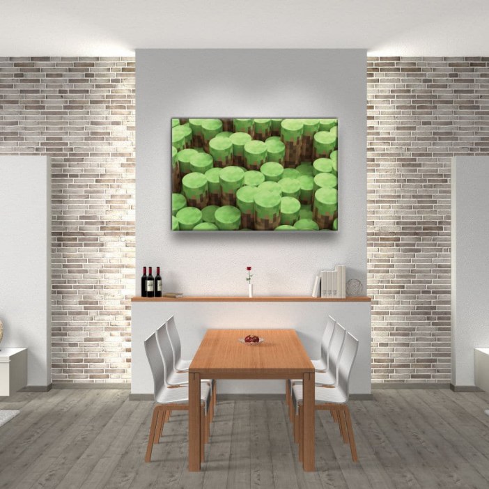 Tableau minecraft forêt • Tabloide