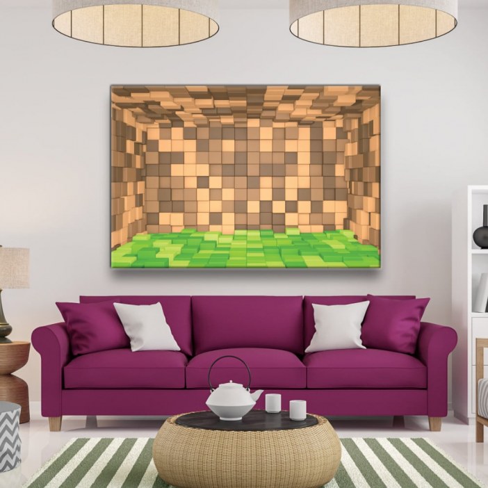 Tableau minecraft interior bloc • Tabloide