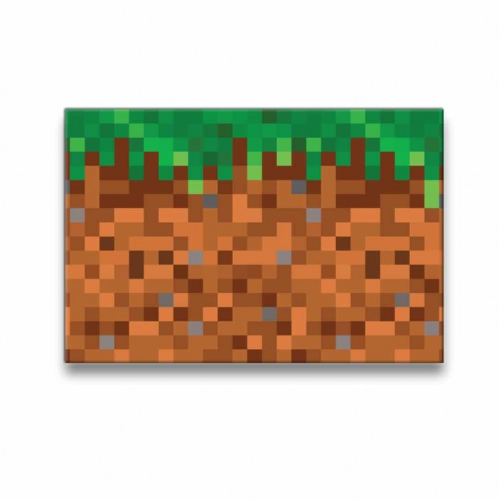 Tableau minecraft terrain pixélisé • Tabloide