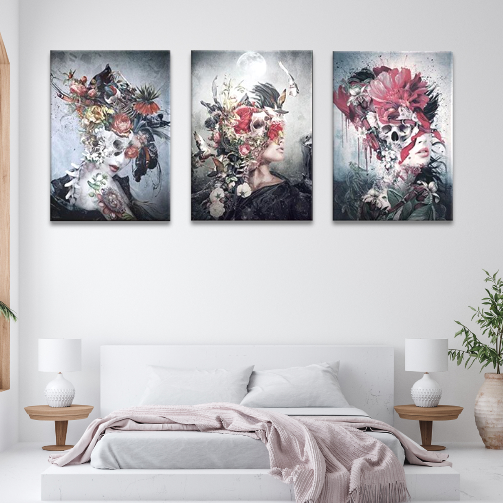 Tableau visage style nature morte gothique • Tabloide