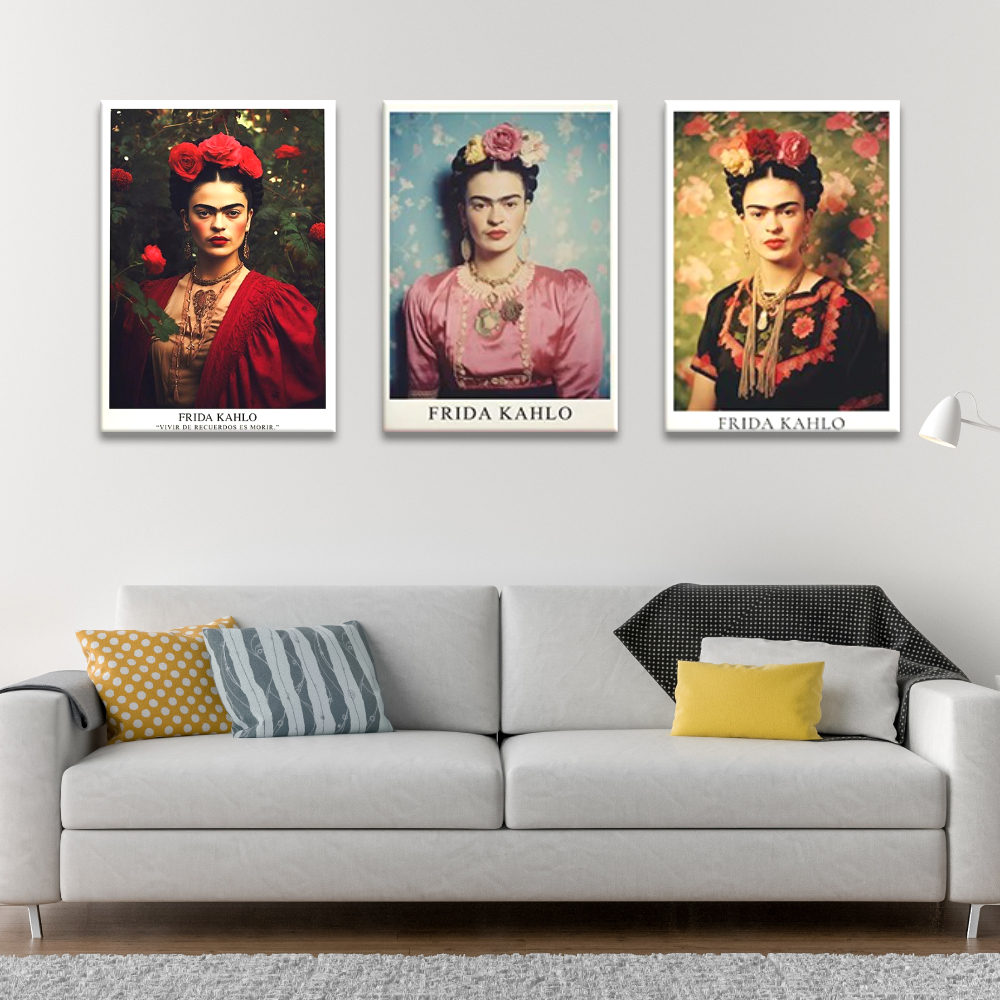 Tableau Mexique Frida Kahlo portraits en couleurs • Tabloide