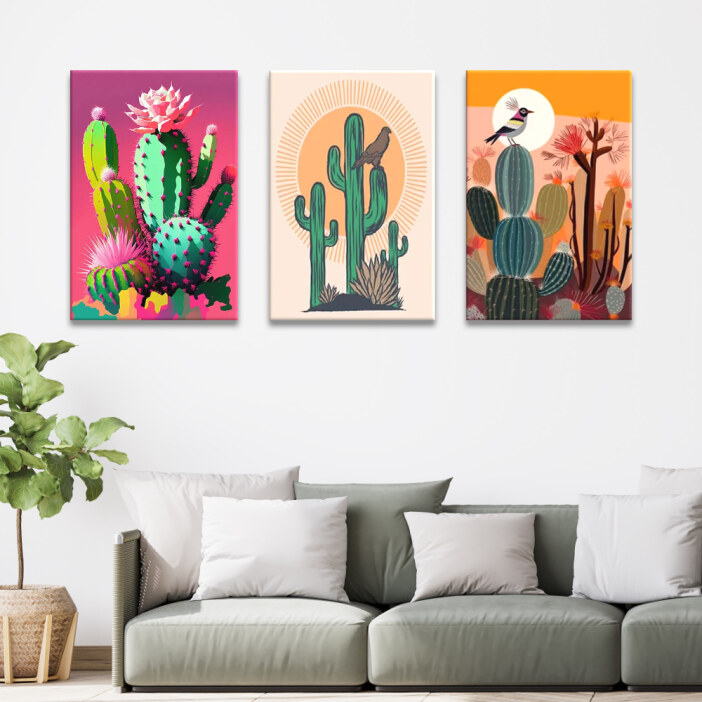 Tableau Mexique cactus pop art • Tabloide