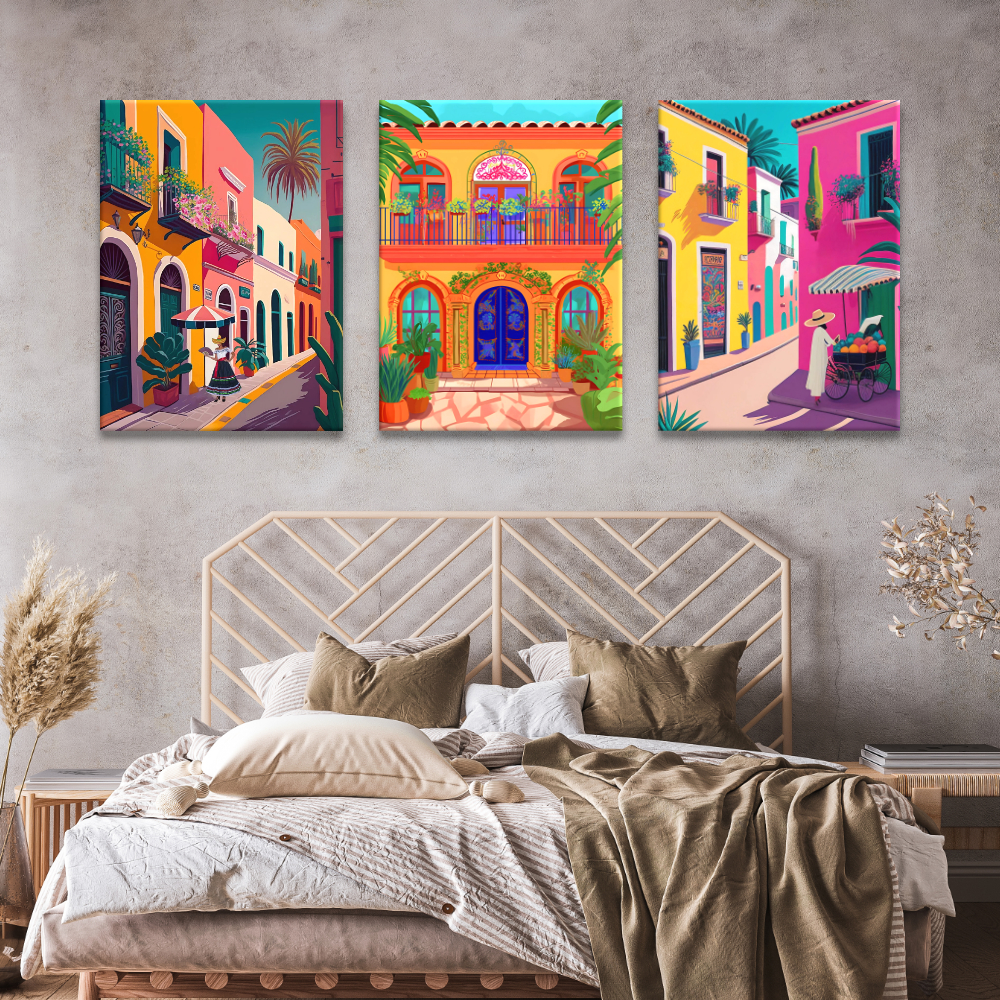 Tableau Mexique rues colorées • Tabloide